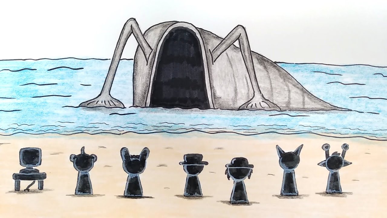 How to draw SEA EATER vs Sprunki - YouTube