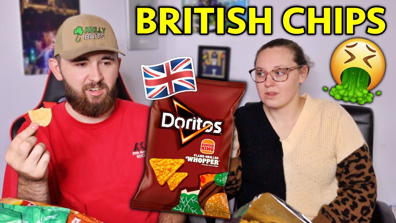 Americans Try WEIRD British CRISPS For The First Time!! *AWFUL* - YouTube