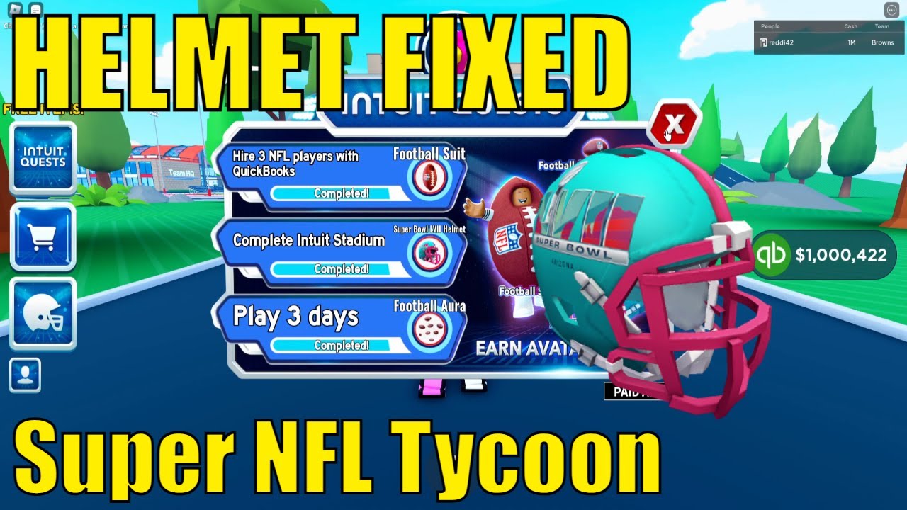 SUPER NFL TYCOON HELMET IS FIXED | How to get SB LVII Helmet | Complete ...