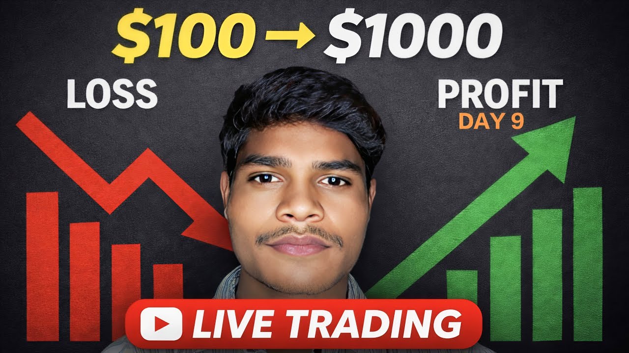 FOREX & GOLD LIVE 🔴 TRADING TODAY| 100$ TO 1000$ TRADING CHALENGE DAY9 ...