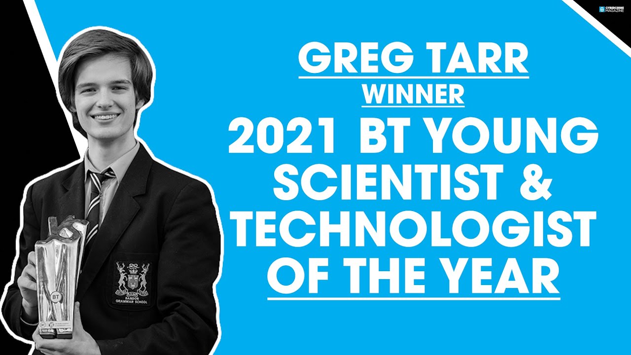 Greg Tarr, Winner, 2021 BT Young Scientist & Technologist of the Year ...