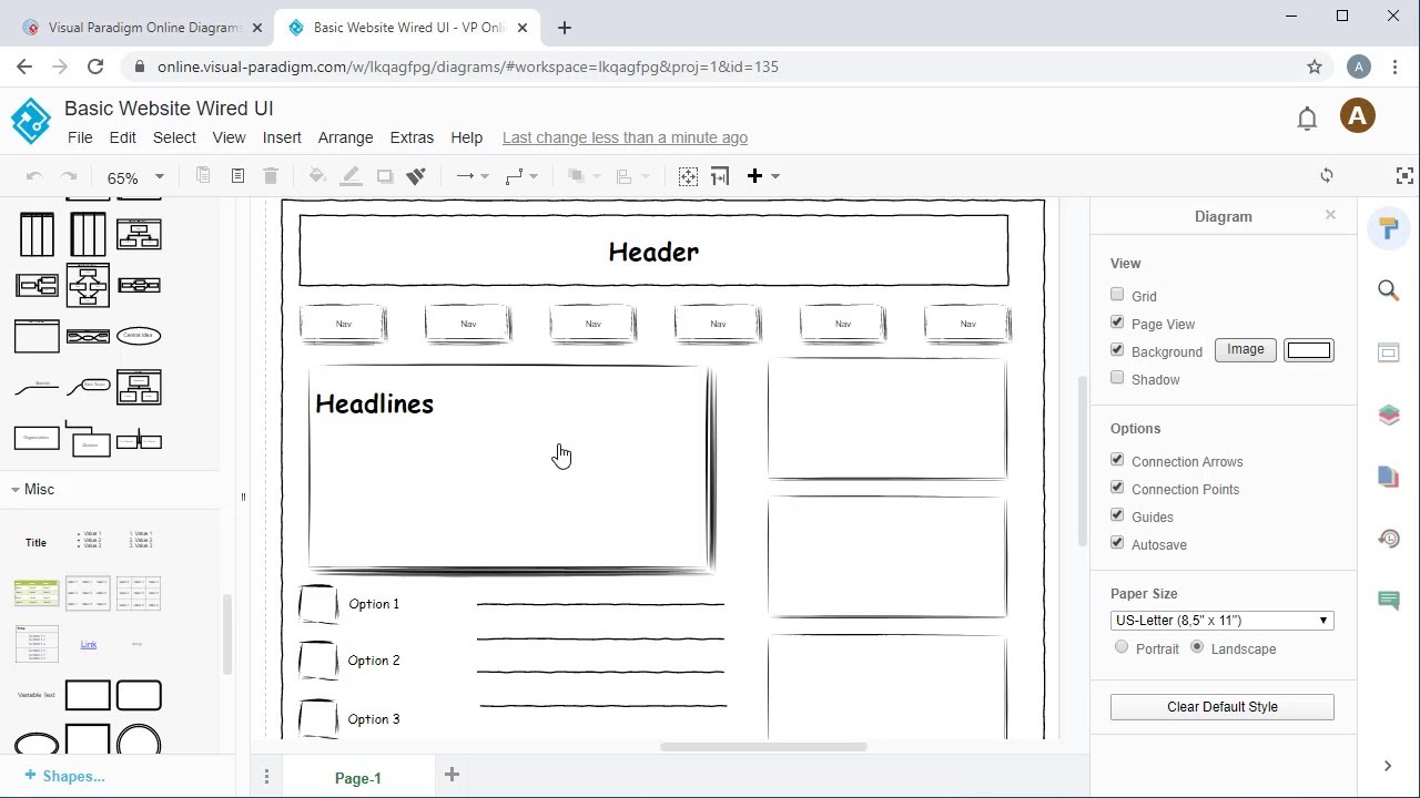 Create Wired UI Diagram Online - YouTube