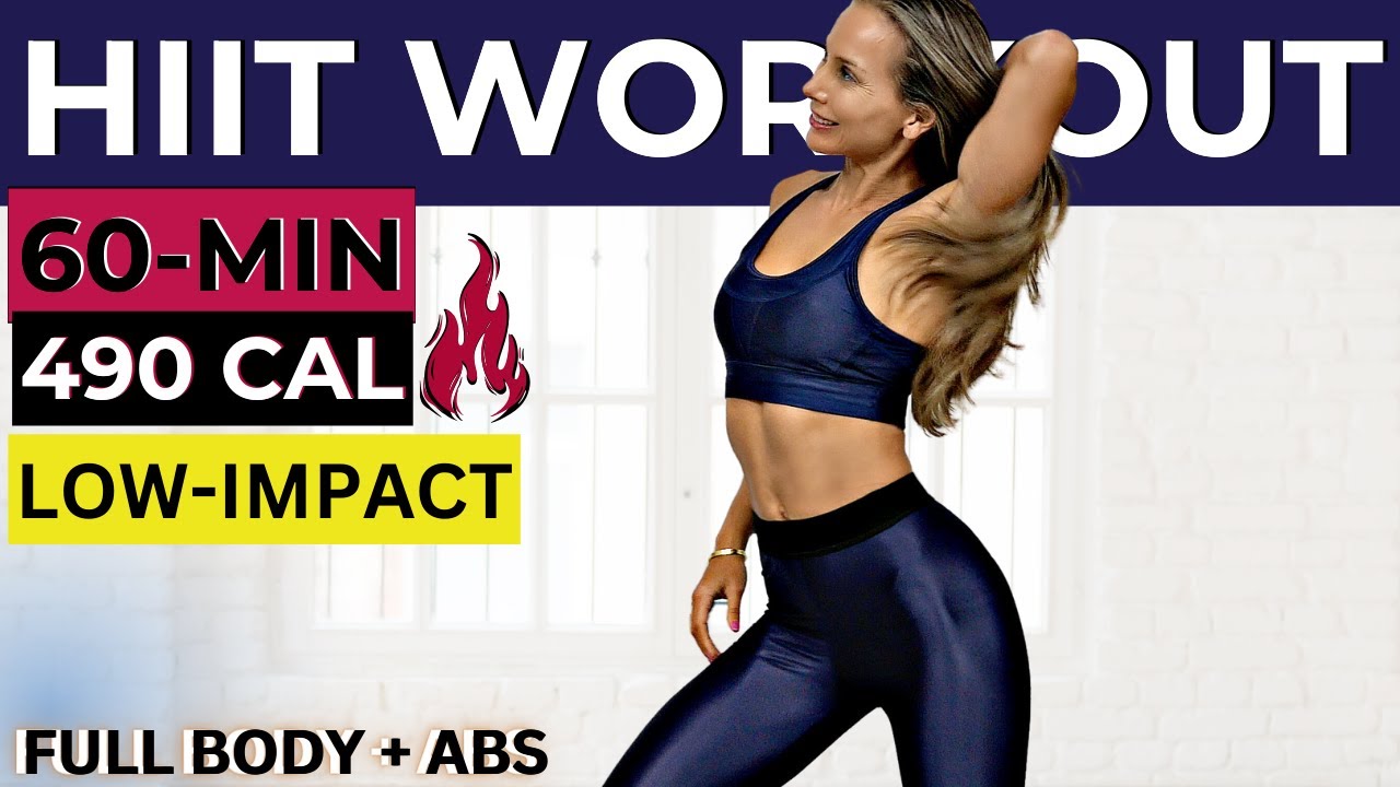 60-MIN INTENSE HIIT WORKOUT +ABS (low-impact metabolic weight loss ...
