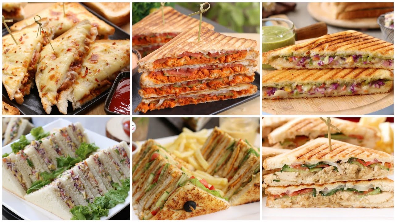 6 Super Hit Sandwich Recipes by (YES I CAN COOK) - YouTube