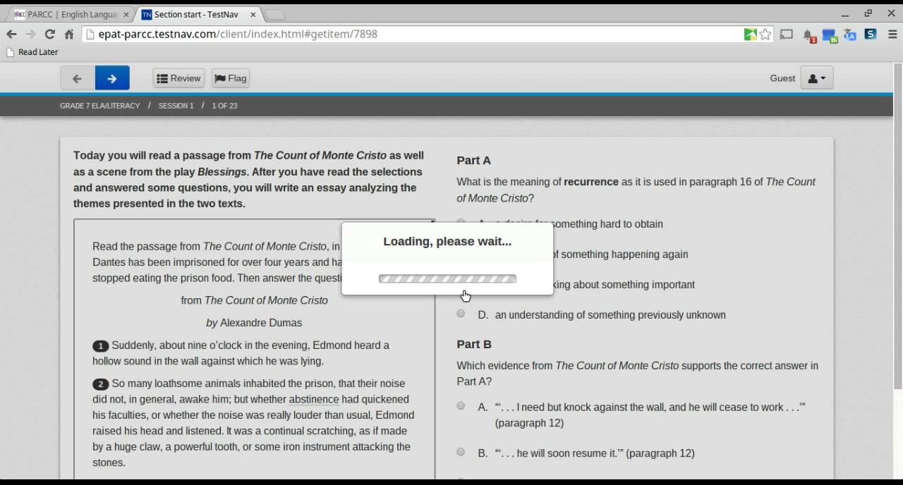 PARCC Accessing the Practice Tests - YouTube