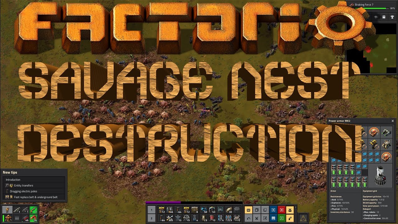Factorio | How To Destroy Nests Like A Boss | Savage Nest Destruction ...