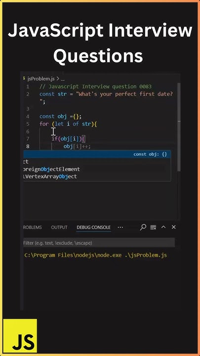 Tricky JavaScript Interview Question | #0083 #javascript #coding - YouTube