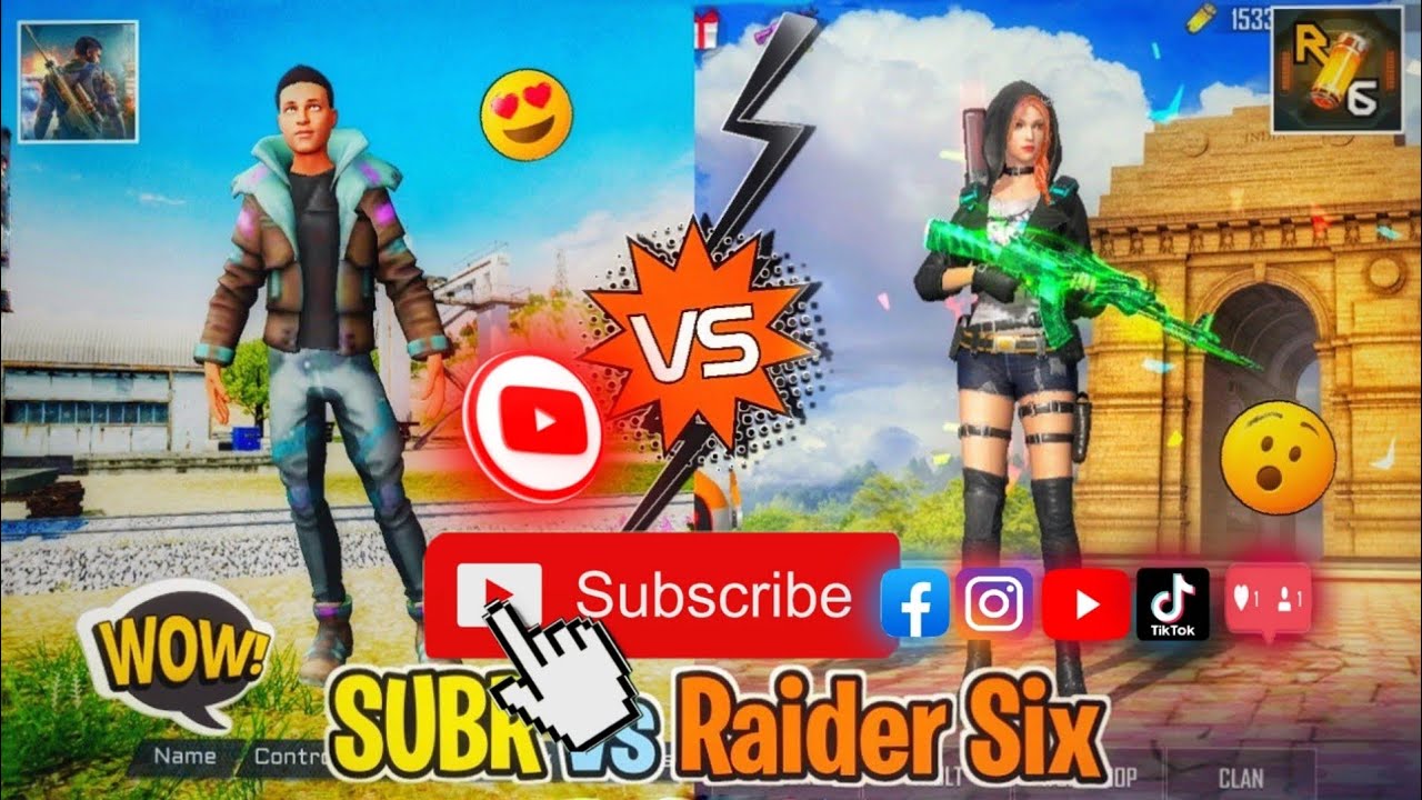 SUBR vs Raider Six room aur Subr is best game 👿🎮 aur Ya game off line ...