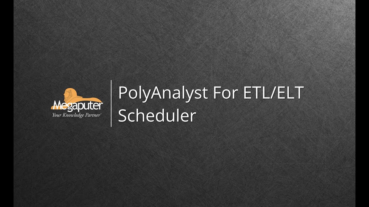PolyAnalyst Built-In Scheduler - YouTube