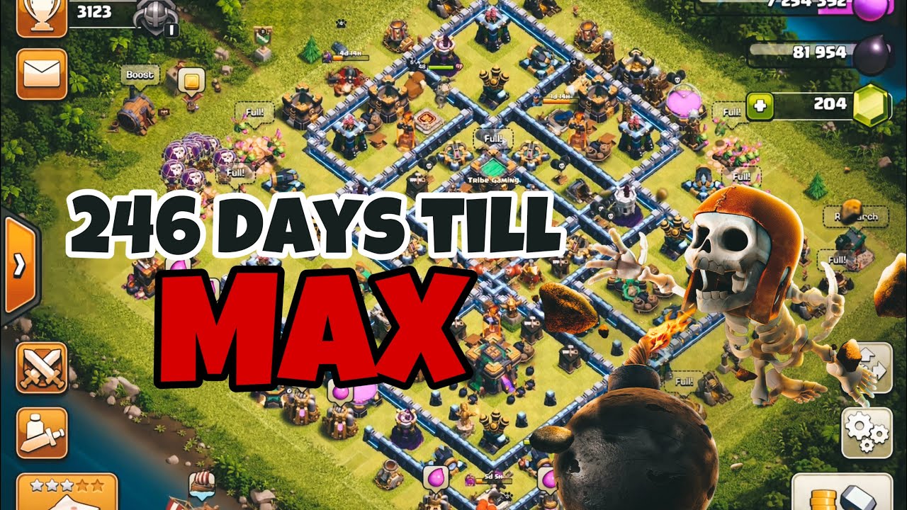 246 days till max || Daily clash of clans attacks || fix that rush ...