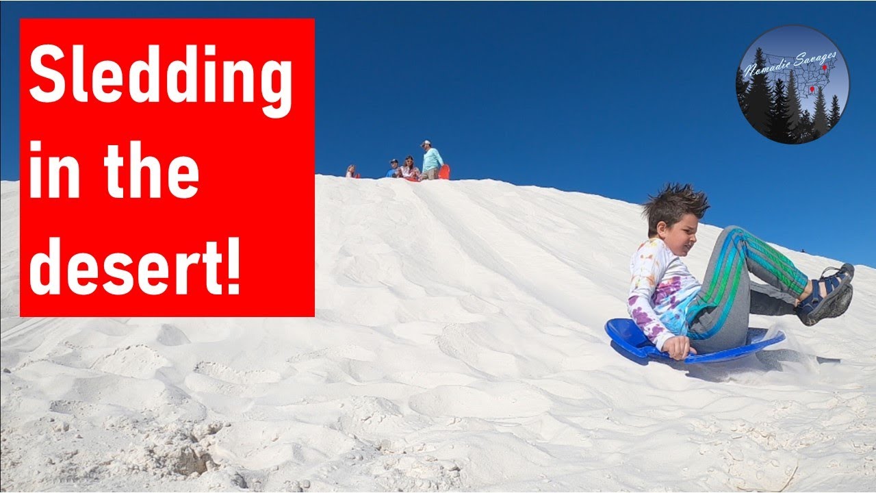 Unforgettable Desert Fun! Sledding in White Sands National Park - YouTube