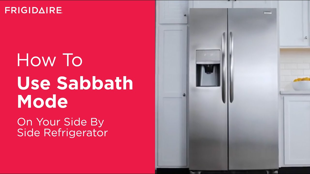 How to Use Sabbath Mode On Your Side By Side Refrigerator - YouTube