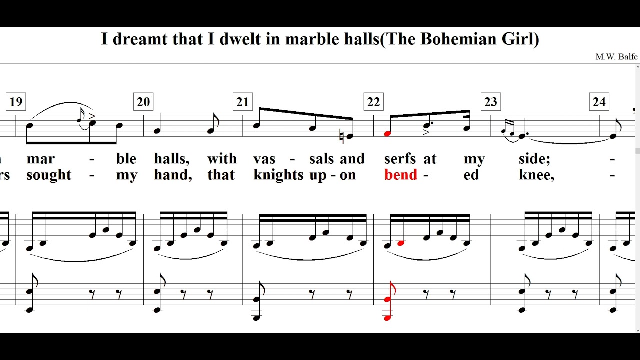 I dreamt that I dwelt in marble halls / M.W . Balfe - YouTube