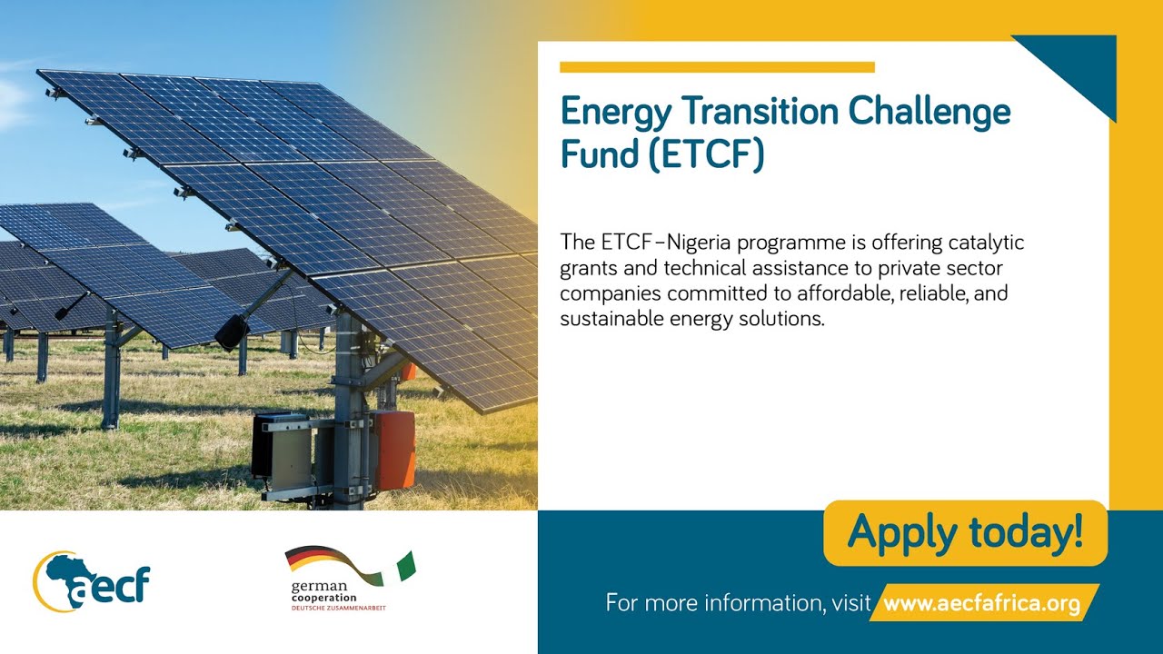 Energy Transition Challenge Fund (ETCF) information session - YouTube
