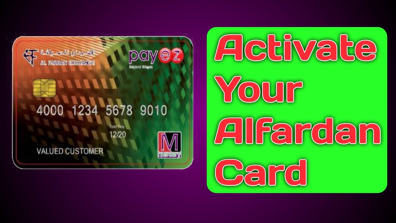 How To Activate Alfardan New Atm Card In UAE - YouTube