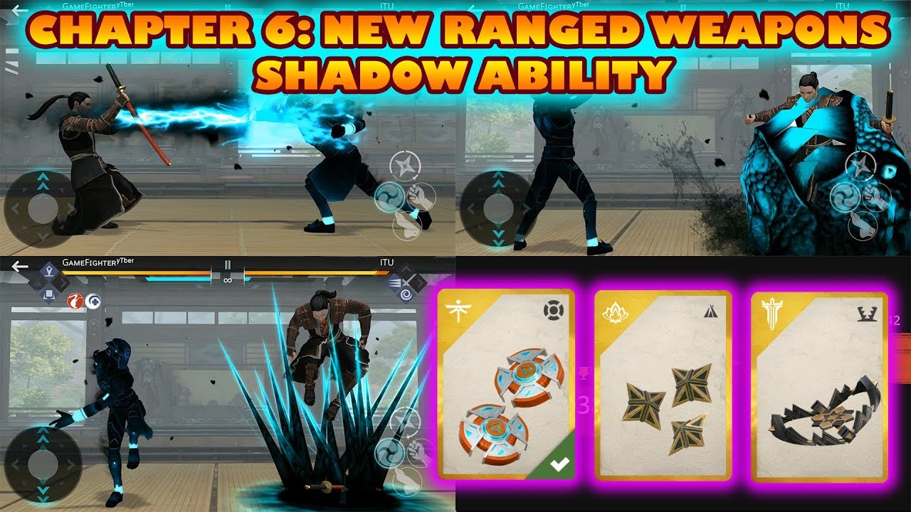 Shadow Fight 3: All New Shadow Abilities of chapter 6 (LEGENDARY RANGED ...