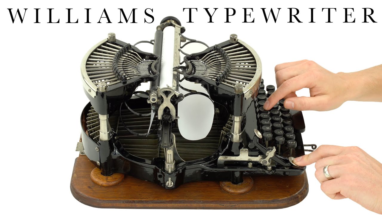 1895 Williams no. 1 typewriter - YouTube