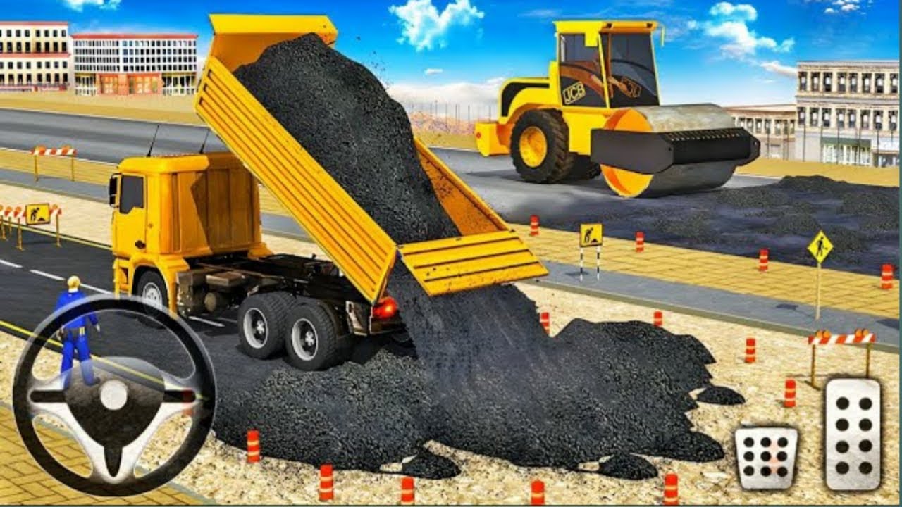 Jcb Highway Road Constuction || Constuction Higway Road site - YouTube