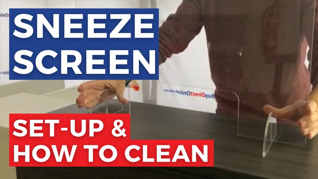 How To Clean Sneeze & Cough Guard Shield Clear Acrylic Barrier ...