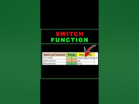 Excel Switch Formula | Greater than Function Examples - YouTube