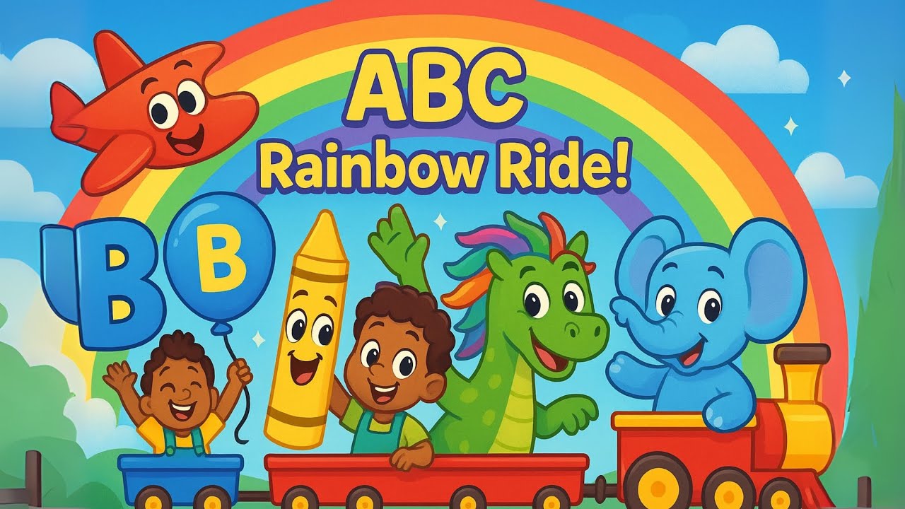 ABC Rainbow Ride! | Learn the Alphabet & Colors | Fun Learning Song for ...