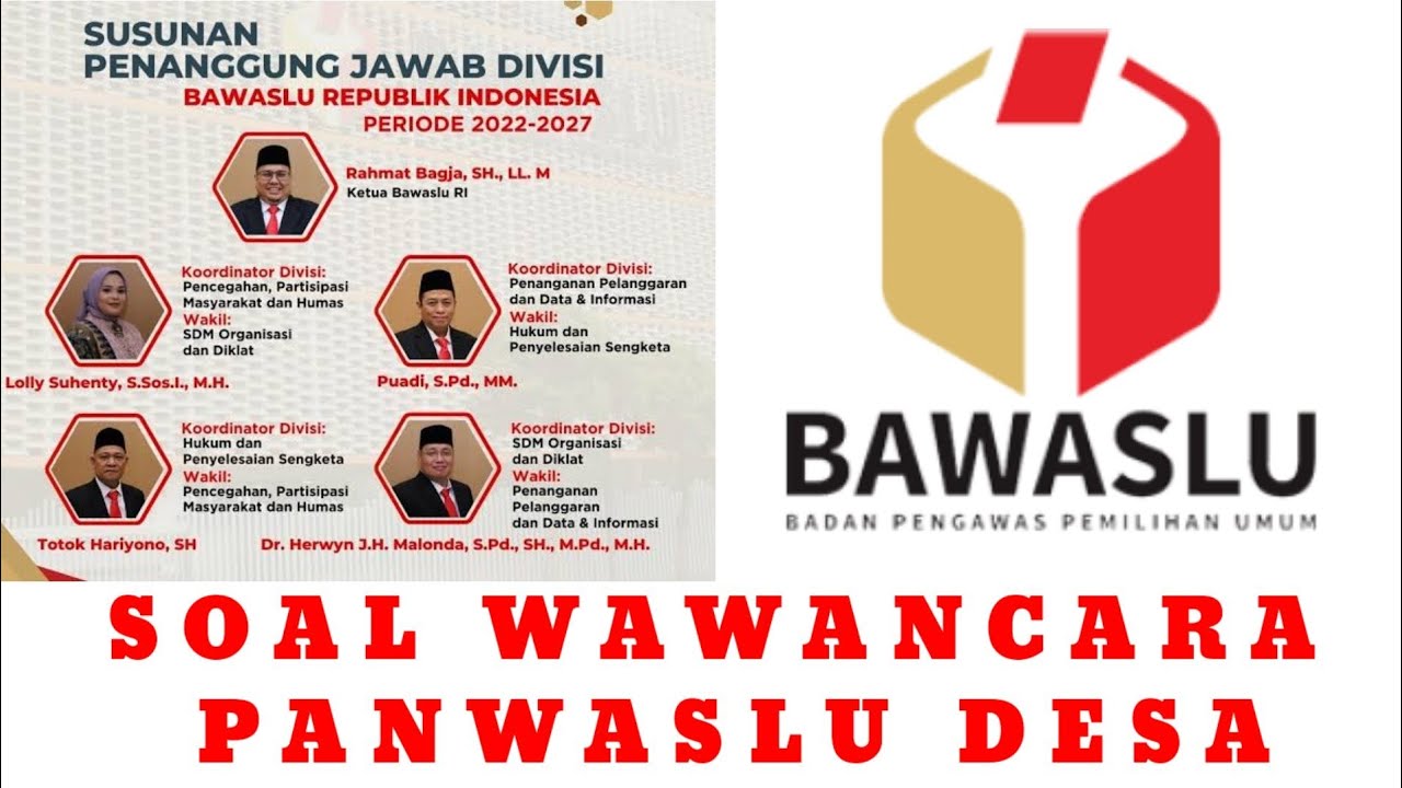 Wawancara panwaslu kelurahan/ desa - YouTube