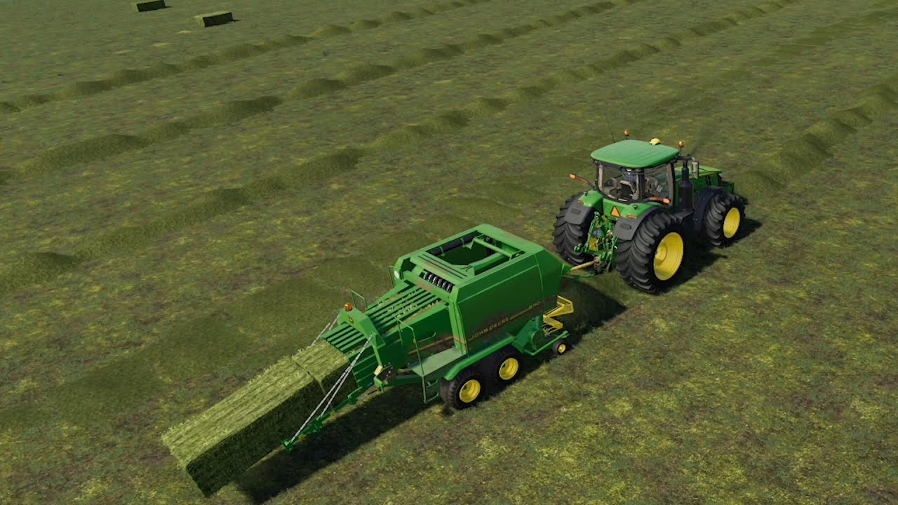 Farmersburg Ep#17 | Baling, Selling Silage Bales. | FS19 Timelapse ...