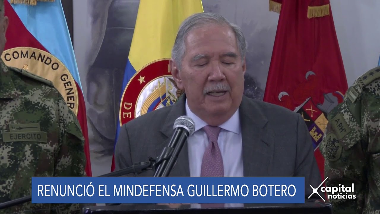 Guillermo Botero renuncia a su cargo como ministro de Defensa - YouTube