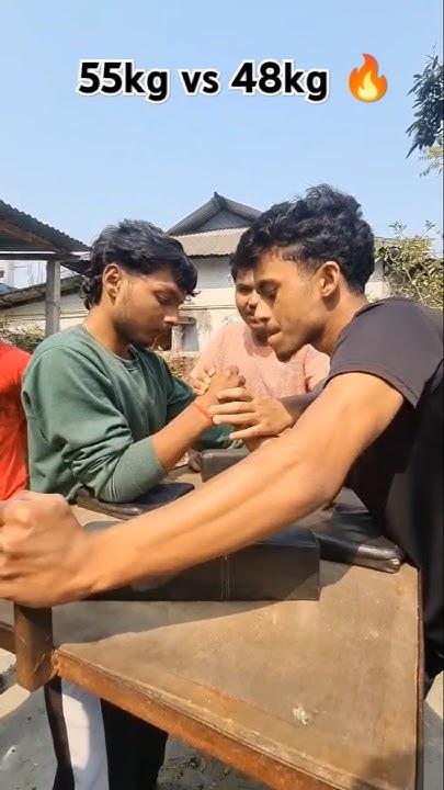 55kg vs 48kg 🔥😈#armwrestler #armwresting #gym #trending #viralshort #youtubeshorts #panja # ...