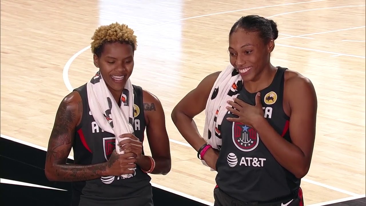 Courtney Williams and Betnijah Laney Postgame Courtside Interview ...