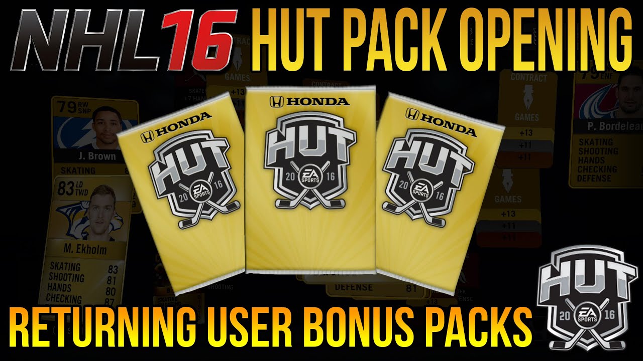 NHL 16 HUT Pack Opening - Returning User Bonus Packs - YouTube