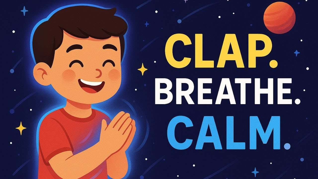 🌟 Mindfulness Breathing for Kids | Calm Down with the Stars (Clap ...
