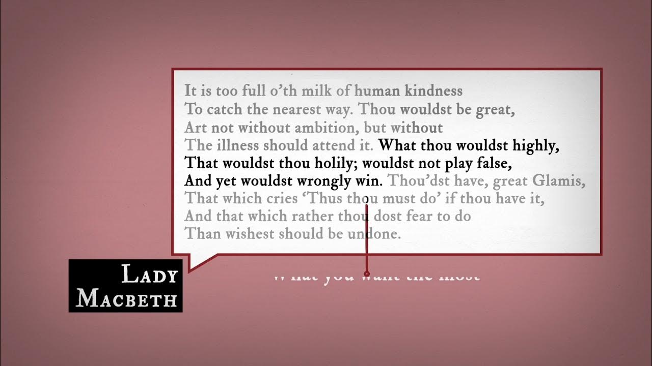 myShakespeare | Macbeth 1.5 Discussion: Lady Macbeth's Speech - YouTube