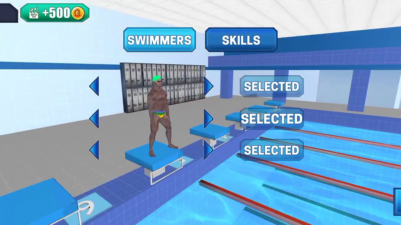 Swimming pool race game play video - YouTube