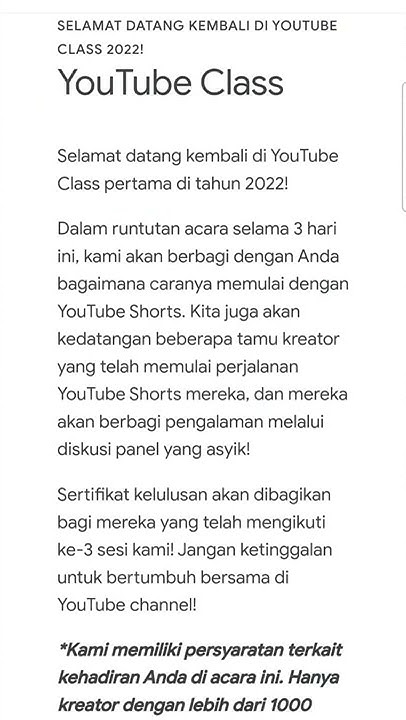 YOUTUBE CLASS 2022 - YouTube