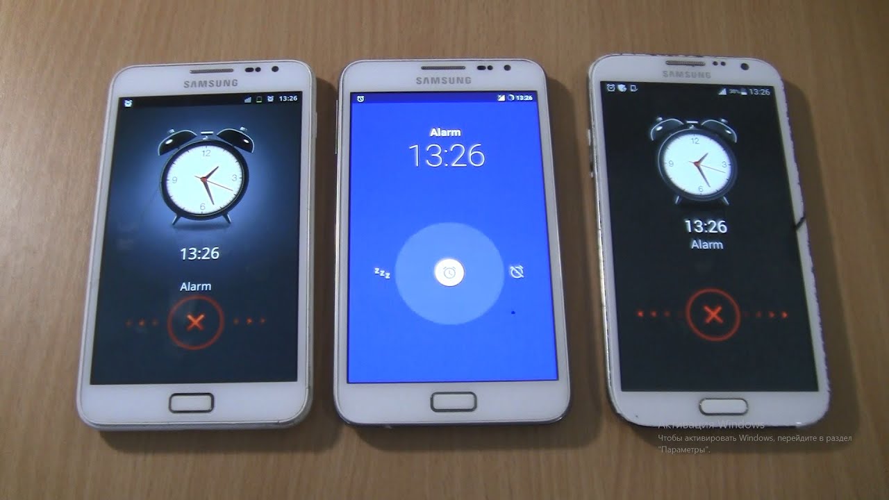 Triole Ringing alarms at the Same Time Samsung Galaxy Note 1 Android 7 ...