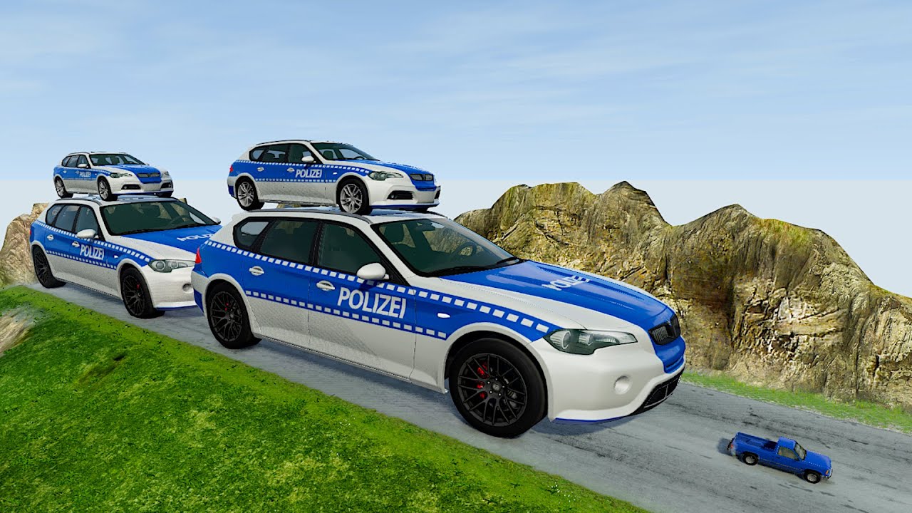 Big & Small Cars vs Trapped Road | BeamNG drive - YouTube