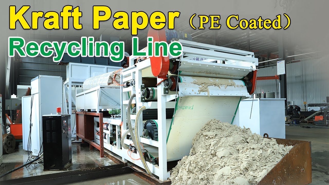 PE Coated Kraft Paper Recycling Separating Machine - Paper Plastic ...