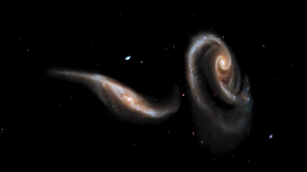 Arp 273 Interacting Galaxies [720p] - YouTube