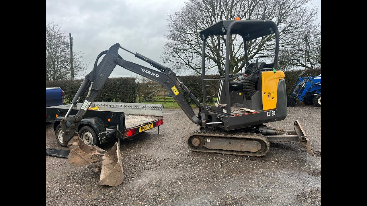 2017 VOLVO EC180 1.8T MINI DIGGER - YouTube