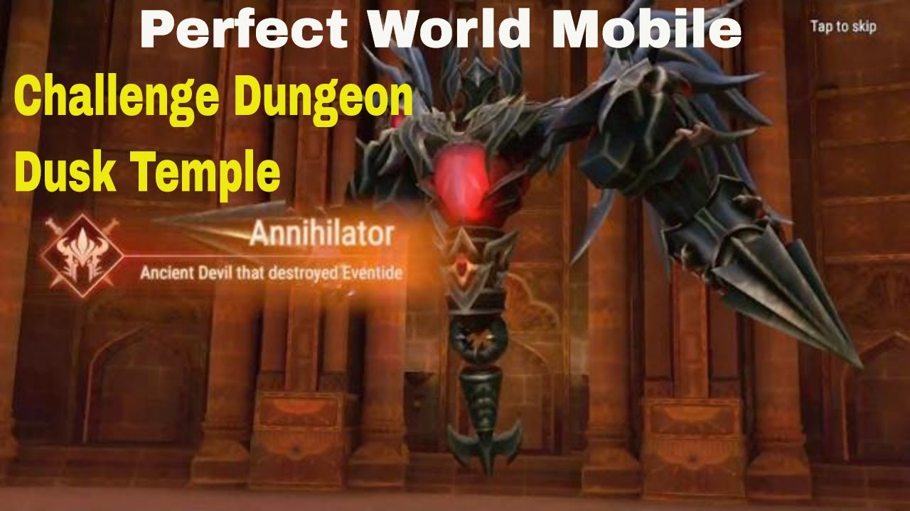 Perfect World Mobile gameplay: Challenge Dungeon - Dusk Temple - YouTube