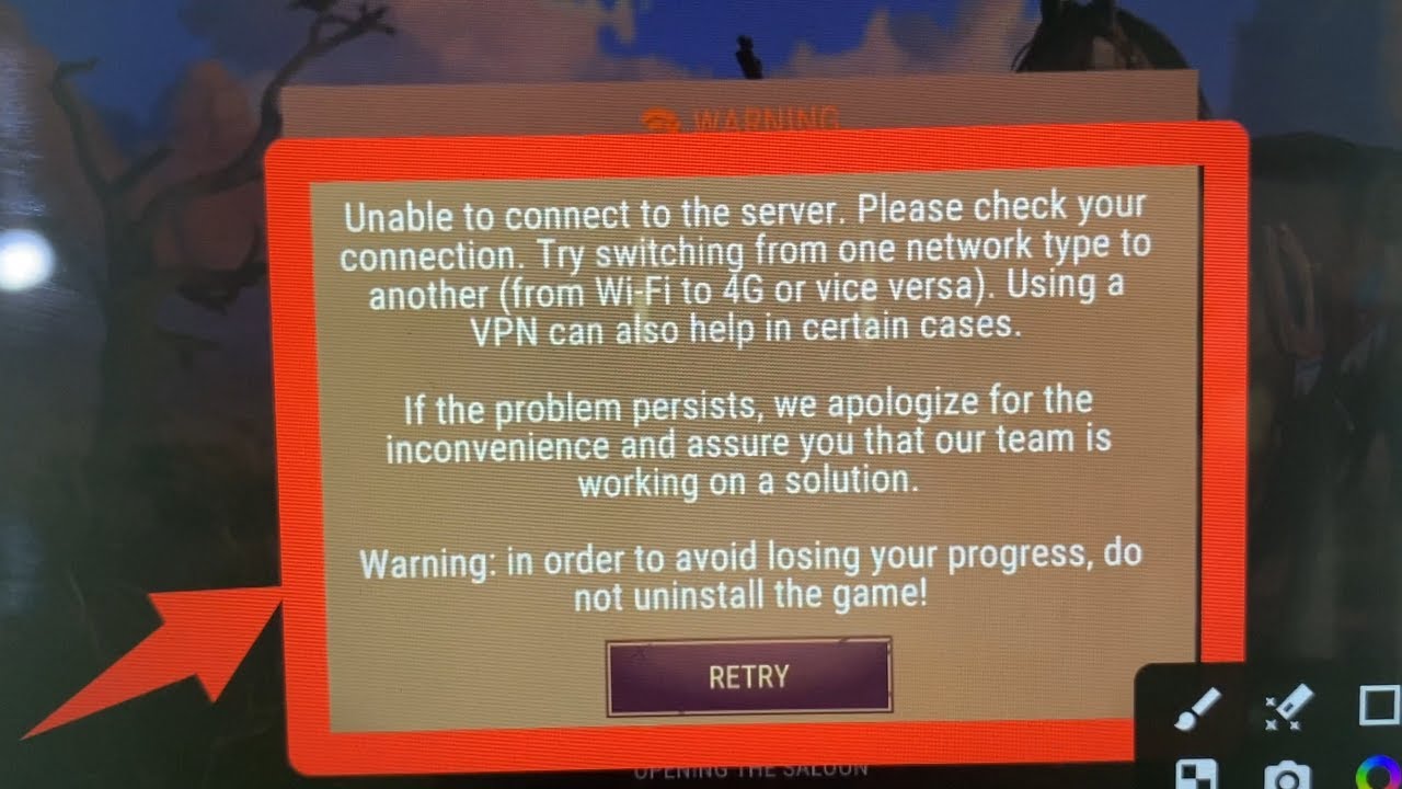 How To Fix Unable To Connect To The Server Please Check Your Connection Try Problem Solve Youtube