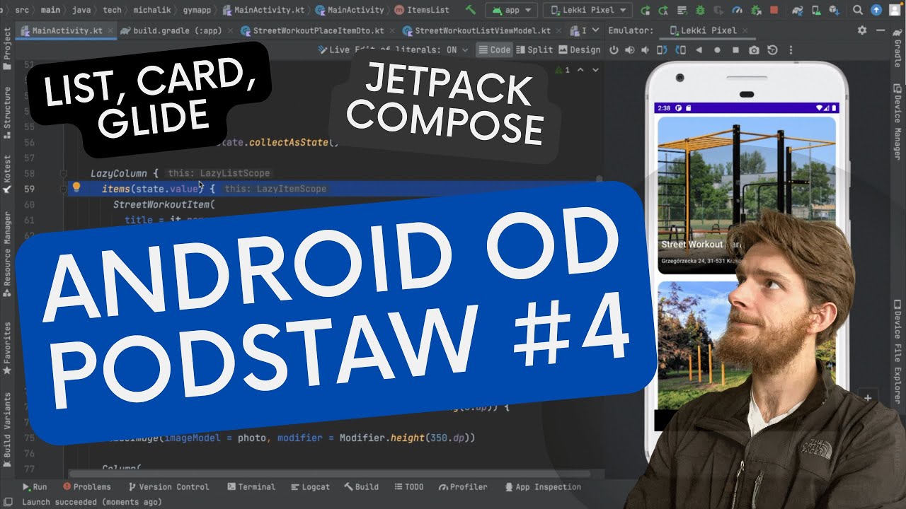 Jetpack Compose obrazki, listy i CardView – Android Od Podstaw #4 - YouTube