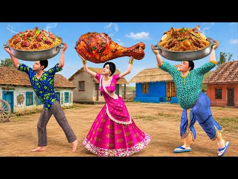 Pura Goan Ke Liye Chicken Biryani Street Food Hindi Kahaniya Moral Stories Funny Comedy Video
