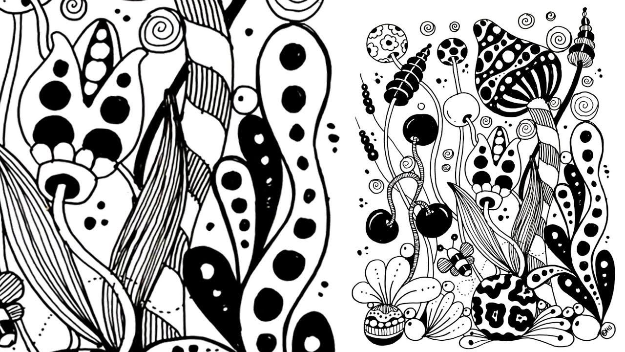 How to Draw a Zen Doodle ♡ Zentangle Art for Beginners - YouTube