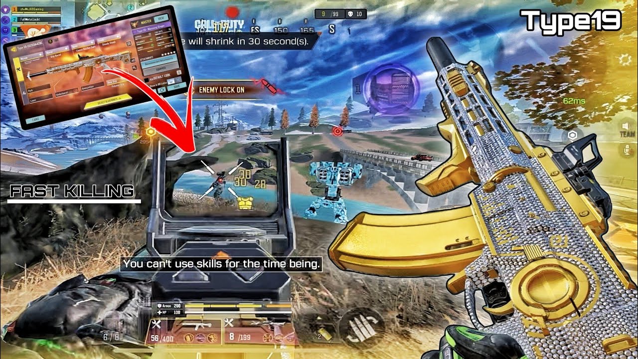 NO RECOIL in ANY RANGE + FAST KILLING | BEST TYPE 19 GUNSMITH CODM BR ...