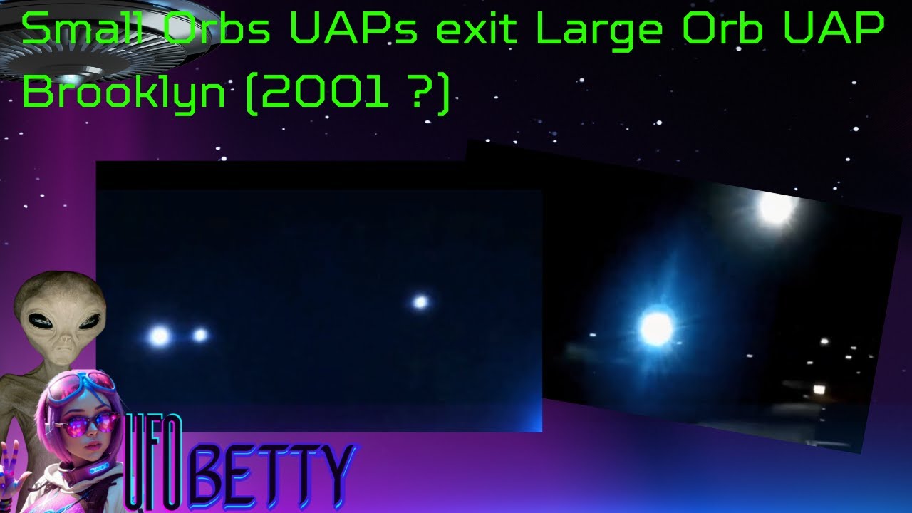 Small Orbs UAPs exit Large Orb UAP Brooklyn (2001 ?) - YouTube