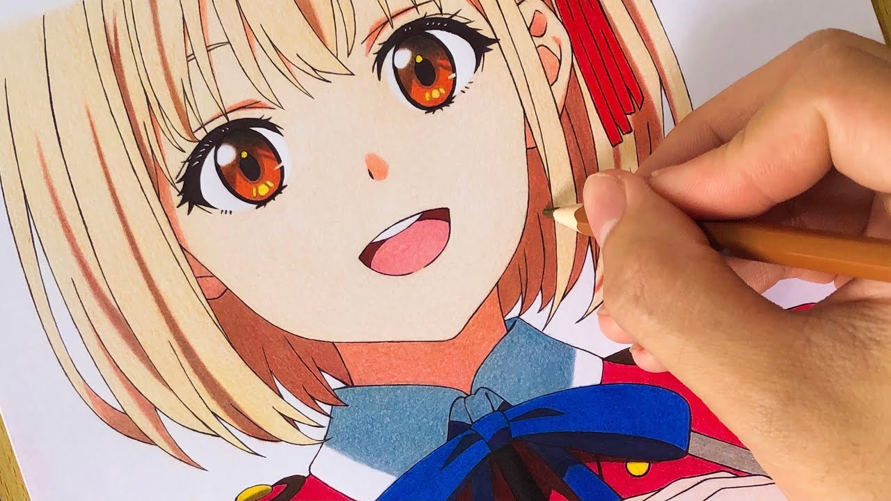 Drawing Chisato Nishikigi (錦木 千束)② | Lycoris Recoil(リコリス・リコイル) - YouTube