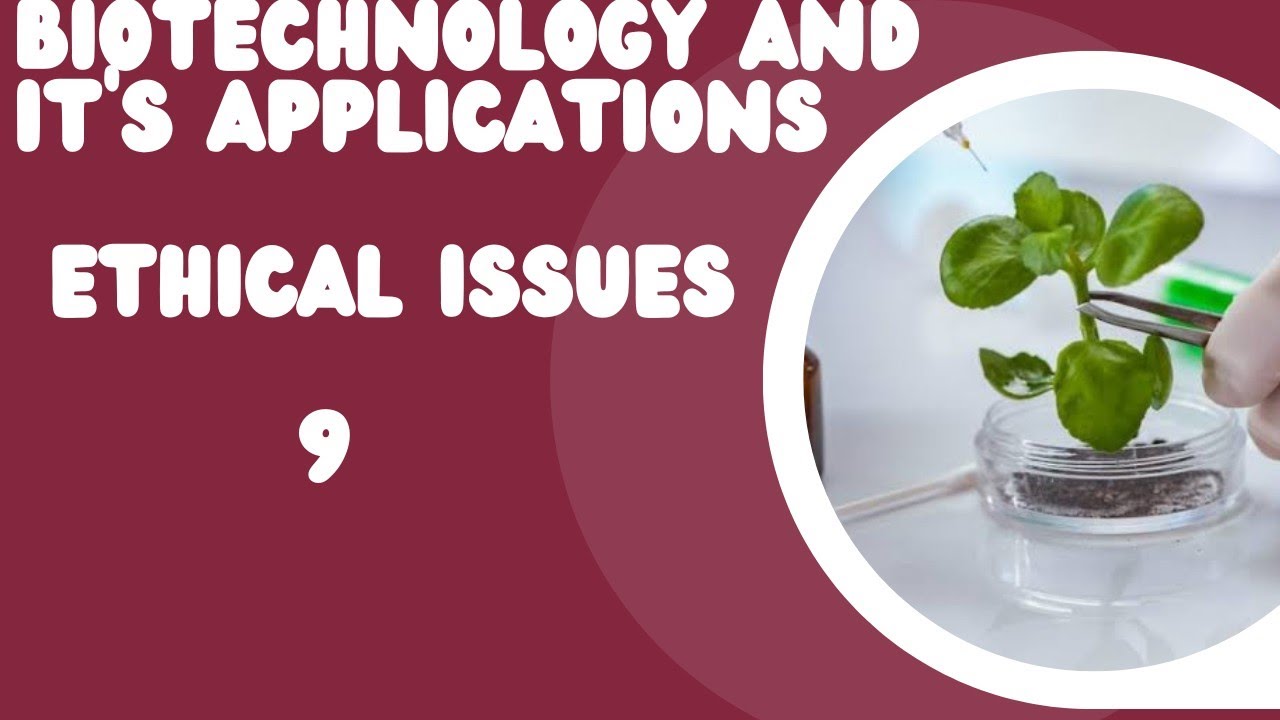 Class 12;Biotechnology and its applications; Ethical Issues - YouTube