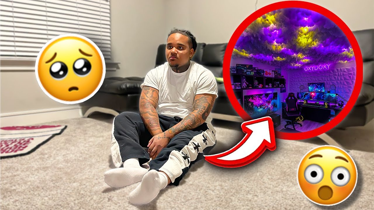 GIVING SHAWN A COMPLETE GAME ROOM MAKEOVER! *HE LOVES IT* - YouTube